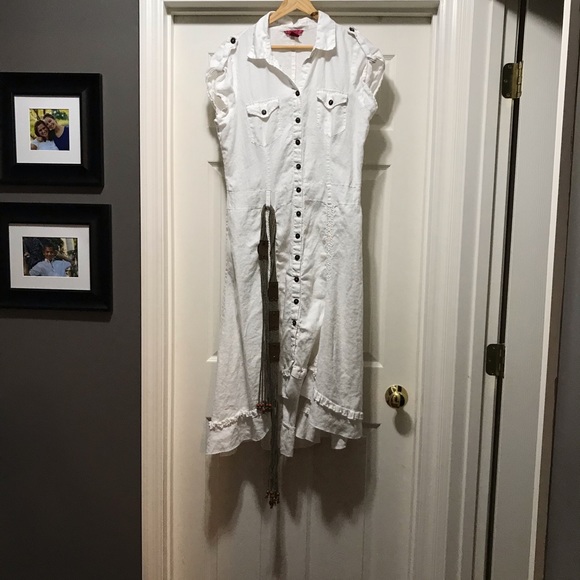 Dresses | Linen High Low White Casual Southwest Dress | Poshmark